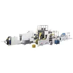 Fully Automatic Paper Bag Machine With Flat Handle Inline NS-FPBMF ...